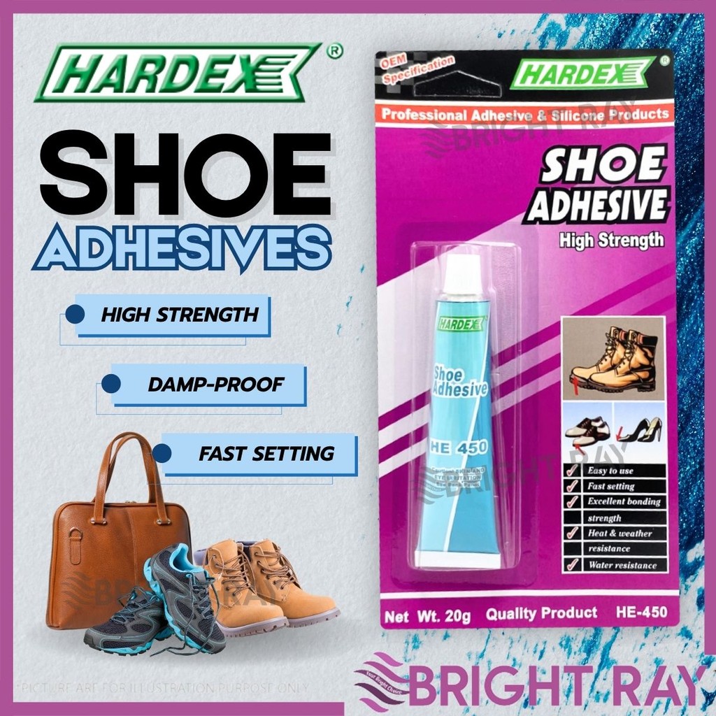 HARDEX 20g Shoe Adhesive Gam Kasut Leather Bag Kasut Fabric Repair Shoe ...