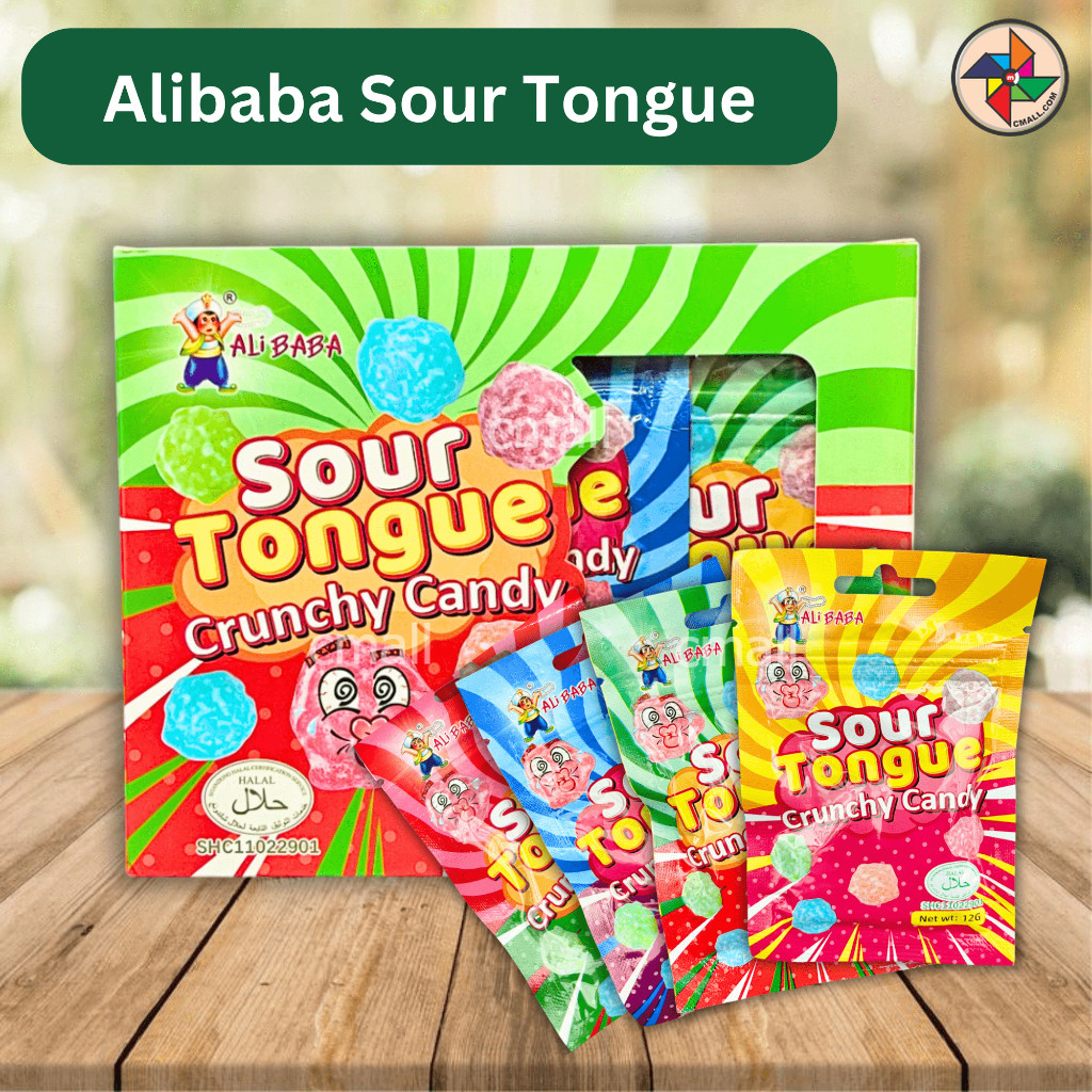 [CM] Alibaba Sour Tongue Crunchy Candy Mix Fruit Flavours Halal ...