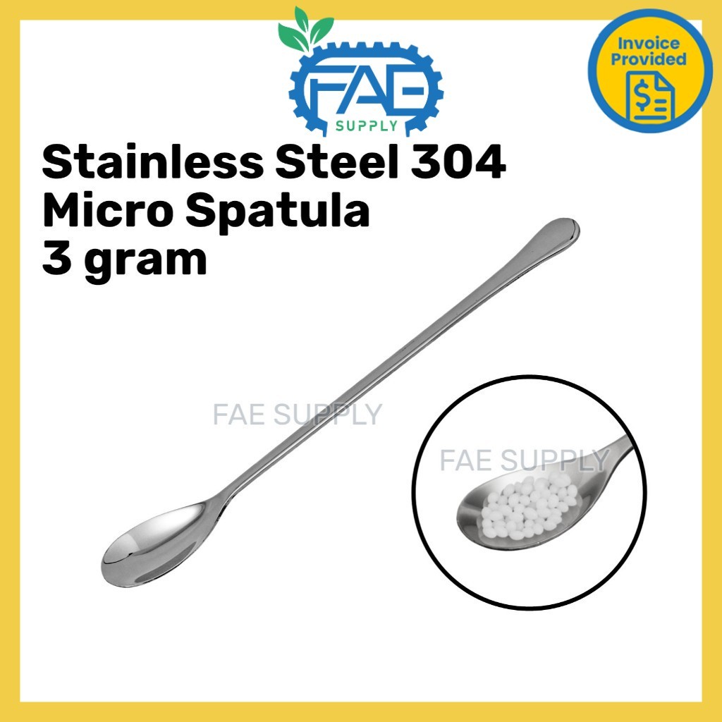 Spatula 3 gram Stainless steel 304 micro spatula 20cm lab use ...