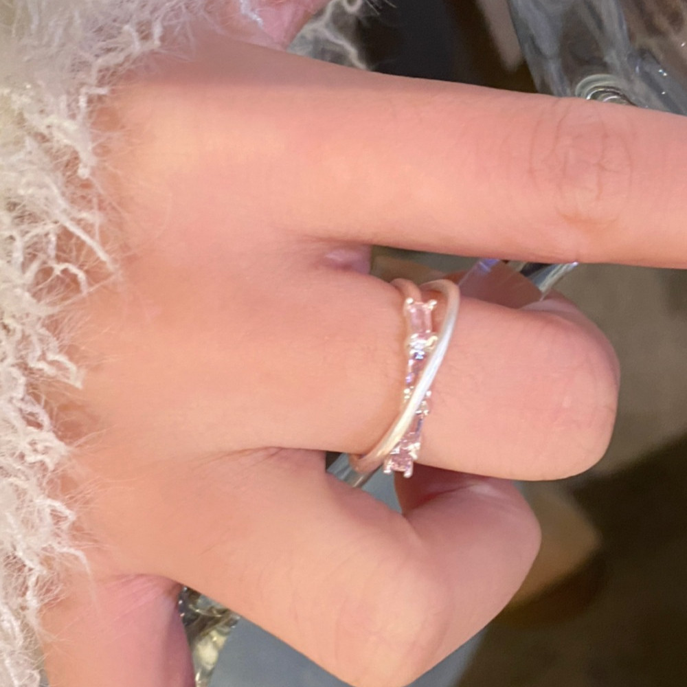 JOJO COCO Romantic Love Zircon Ring for Women Niche Design Sweet ...