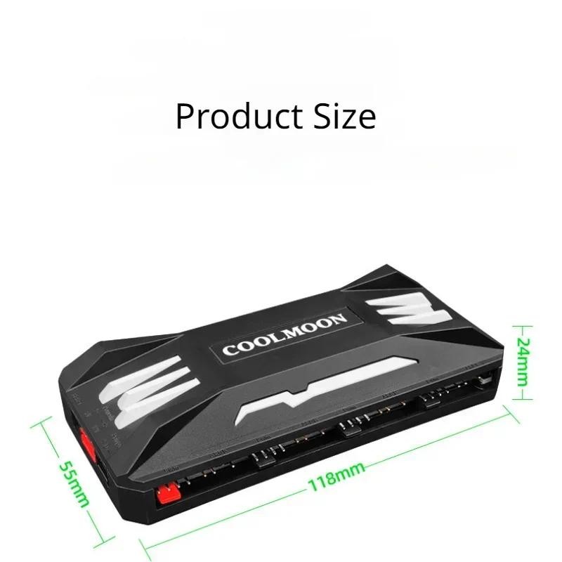 RGB Controller 4Pin PWM 5V 3Pin ARGB Cooling Fan Smart Intelligent ...