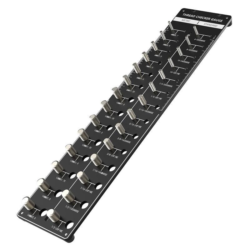 Nut & Bolt Thread Checker, Bolt and Nut Identification Gauge with ...