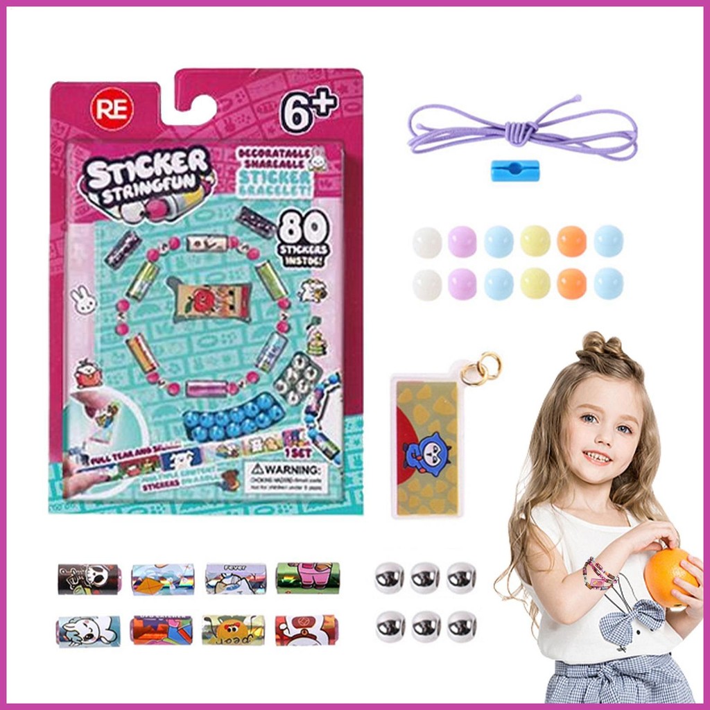 Sticker Bracelet Wearable Sticker Bracelet Decals Small Bead Craft Toy ...