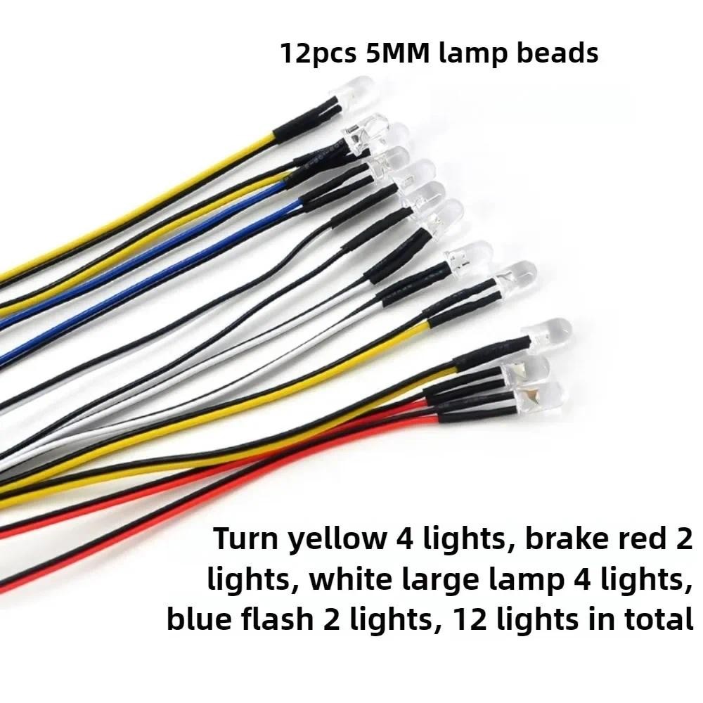 RC Car FZD Simulation Light Controller 12 LED System Kit for 1/10 1/8 ...