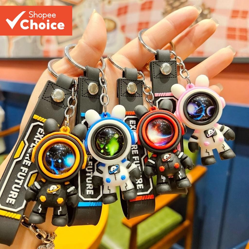 1PC Starry Sky Rabbit Astronaut Keychain - Creative Car Keychain ...