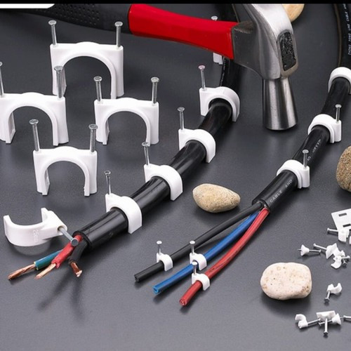 GM88 Electrical Cable Clamps Concrete Nail Cable Clips | Shopee Malaysia