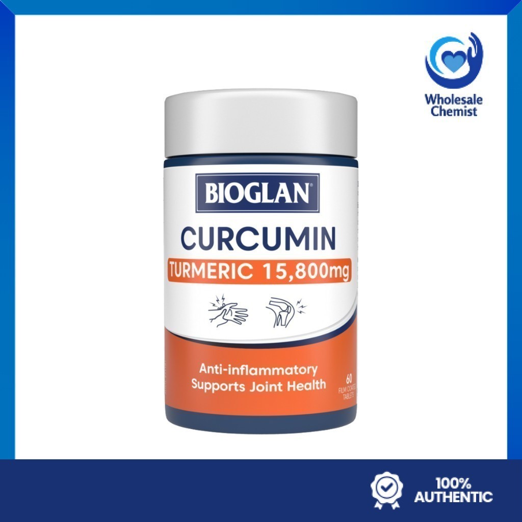 Bioglan Curcumin Turmeric 15,800mg (60 Tabs)/Curcumin Double Strength ...