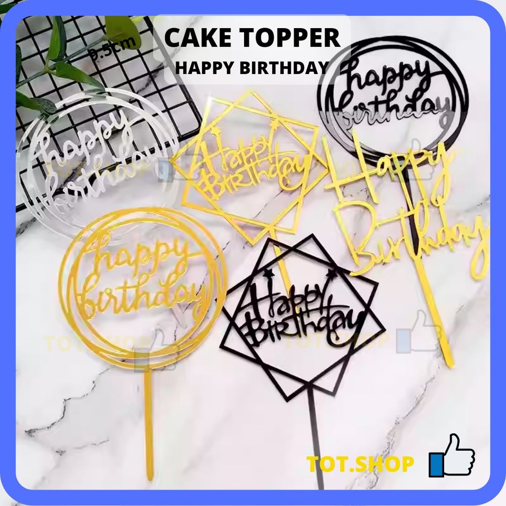 HAPPY BIRTHDAY Cake Topper BIRTHDAY Cake Topper Cake Decoration Hbd ...