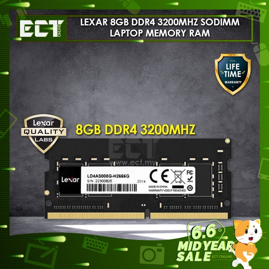 Lexar 8GB 16GB 32GB DDR4 3200Mhz SODIMM Laptop Memory Ram | Shopee Malaysia