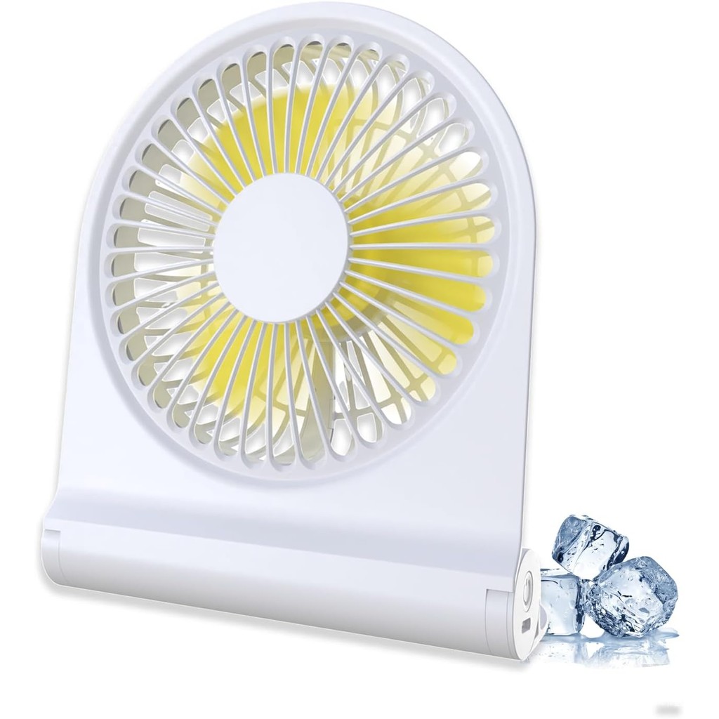 USB Desk Fan Very Quiet, Mini Portable Rechargeable Small Fan, 2,000mAh ...