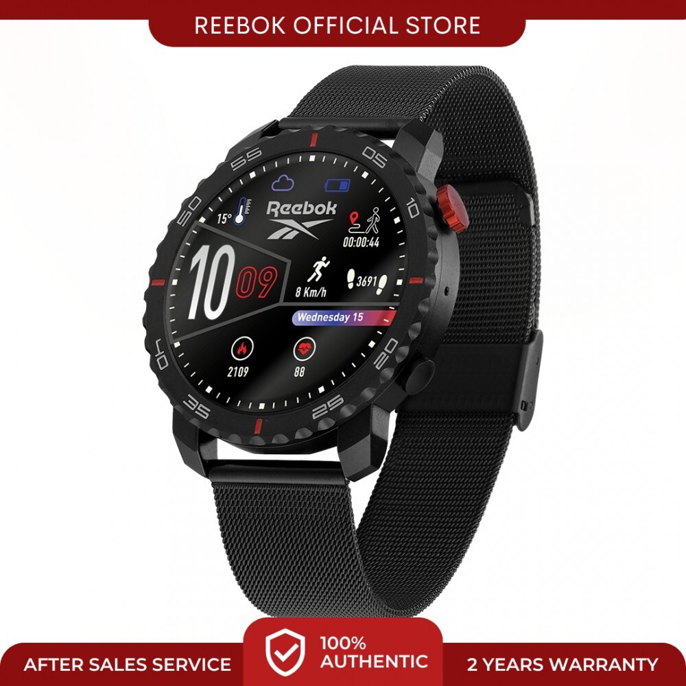 Reebok Champ | Unisex Smartwatch | RV-CMF-G0-ABSB-BB | Black | AMOLED ...