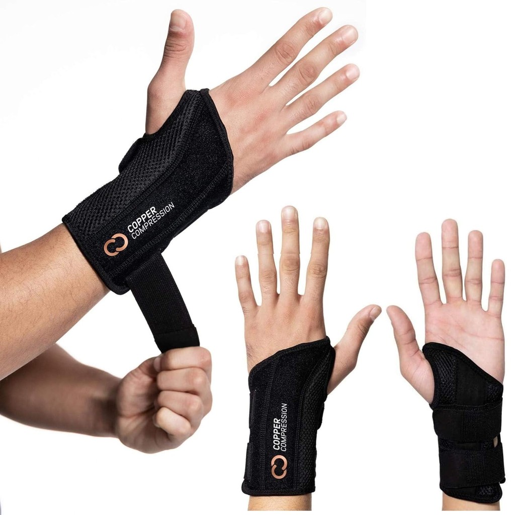 Copper Compression Advanced Wrist Brace - Copper Infused Adjustable ...