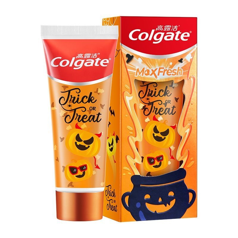 高露洁万圣节牙膏圣诞树薄荷清新丝滑绵密泡沫防蛀口腔Colgate Halloween Toothpaste Christmas Tree ...