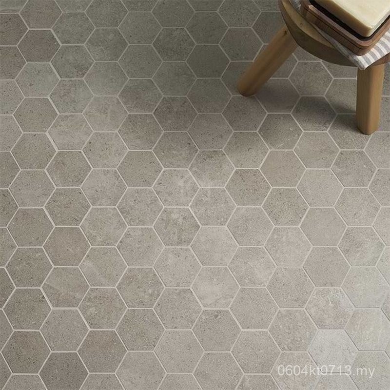 Hexagonal Stone Pattern Ceramic Mosaic Tile Lime Stone Imitation Stone ...