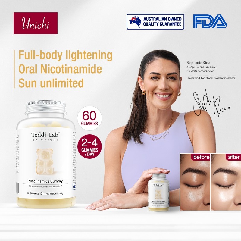 【Official】Unichi Nicotinamide Skin Nourishing Teddi Lab Gummy (60 ...