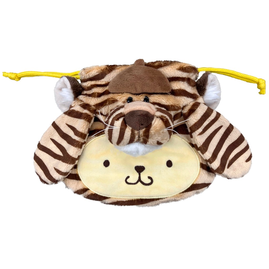 NICI x Sanrio Characters Figure Face Pouch Pompompurin x Tiger ㅤDirect ...