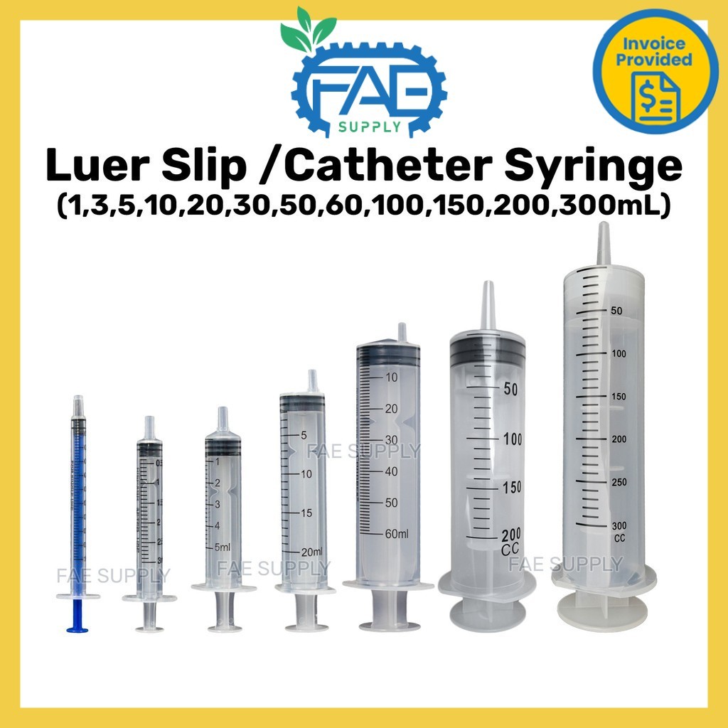 Picagari Syringe Luer Slip 1 5 10 12 20 30 50 60 ml cc individual pack sterilized feeding ...