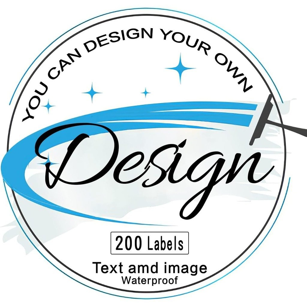 200 Piece -Custom Stickers Vinyl Personalized Stickers Labels with Text ...