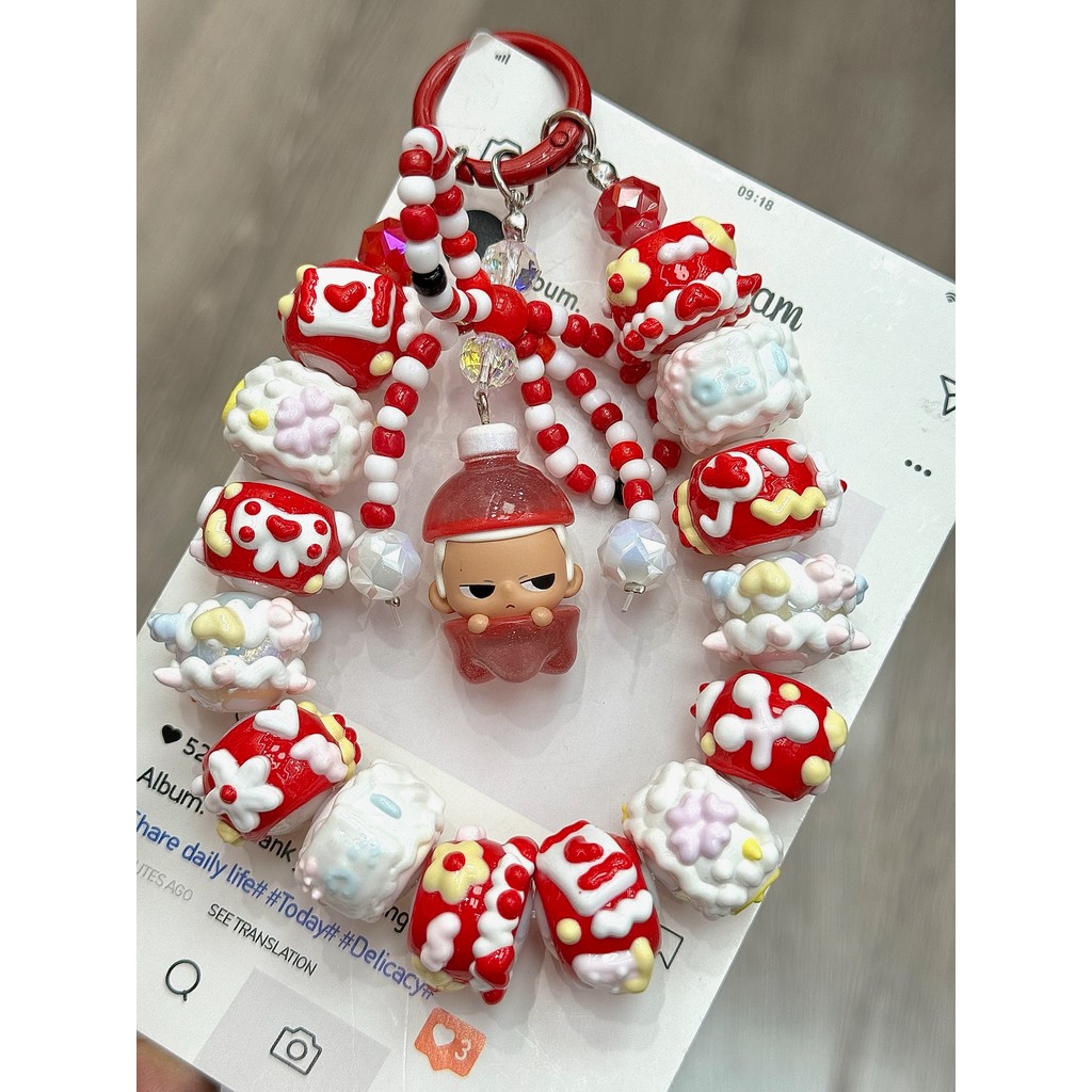 Pop Mart Series Labubu Sakura Mobile Phone Lanyard/Diagonal Hanging ...