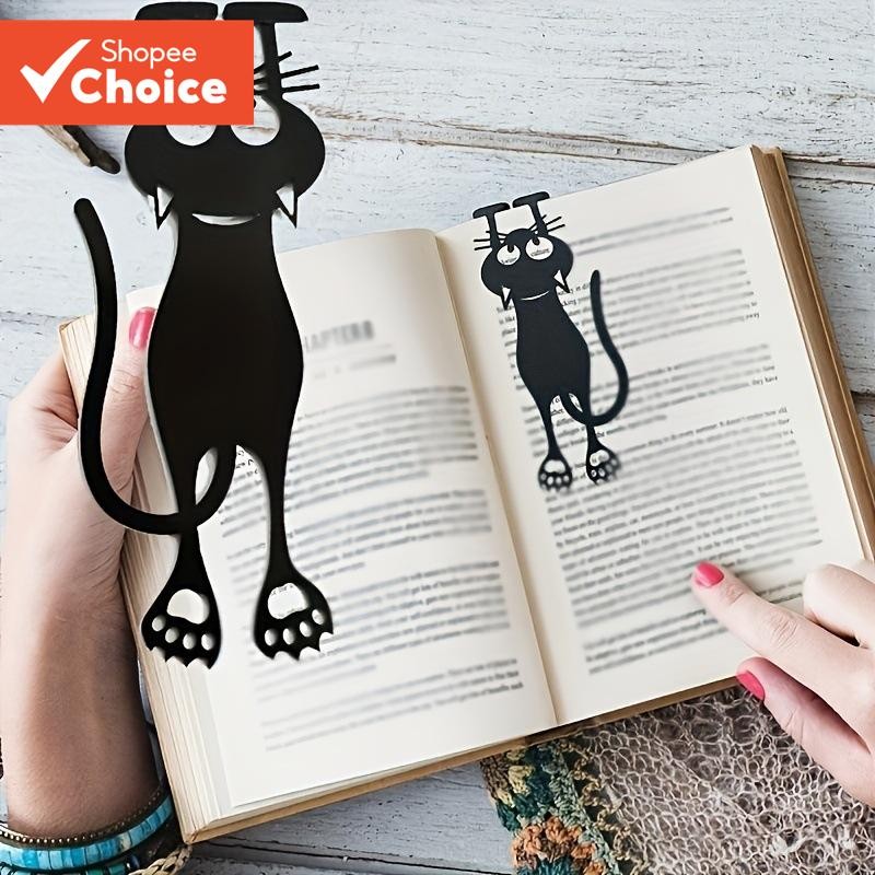 1/3pcs/ Set Curious Black Cat Bookmarks Cartoon Cat Book Markers For ...