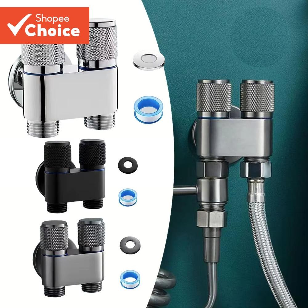 Double Outlet Washing Machine Faucet Angle Valve One In and Two Out ...