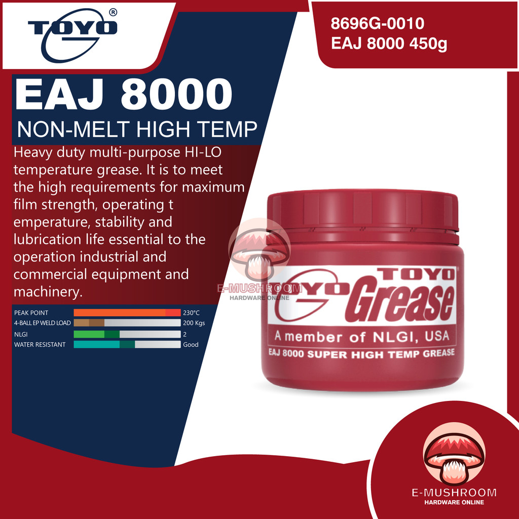 TOYO-G EAJ 8000 High Temperature Grease 450g - 8696G-0010 | Shopee Malaysia