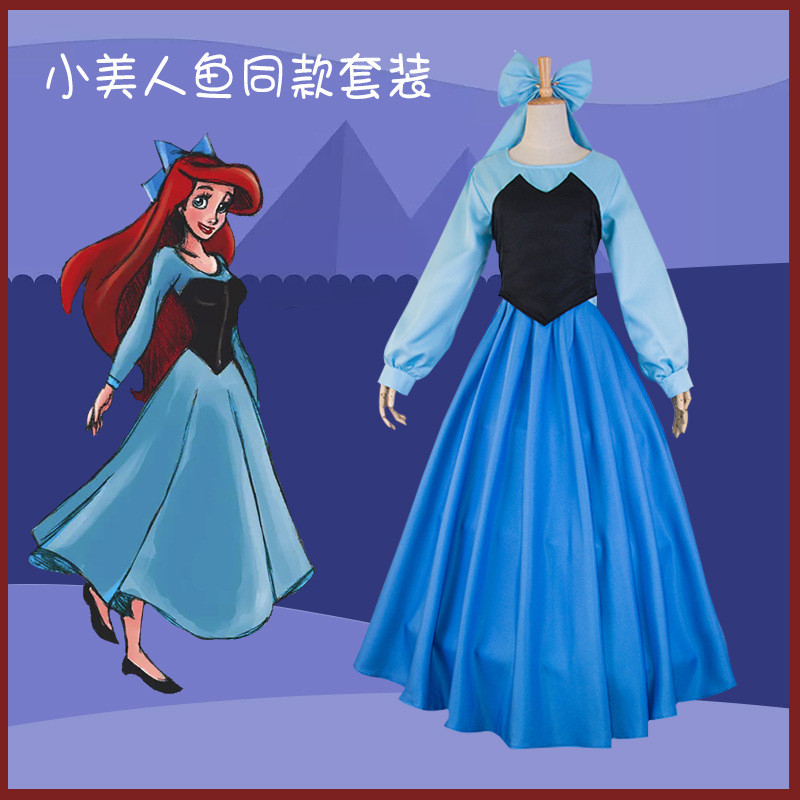 Anime The Little Mermaid Ariel Princess Dress Dress cosplay Costume The ...