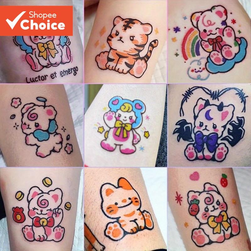 30 Sheets Cute Little Animals Tattoo Patch Tattoo Sticker Waterproof ...