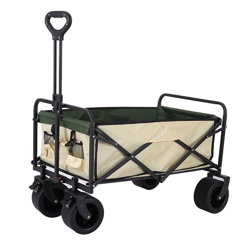 Camping Cart Foldable Outdoor Trolley Picnic Cart Portable Camp Trailer ...