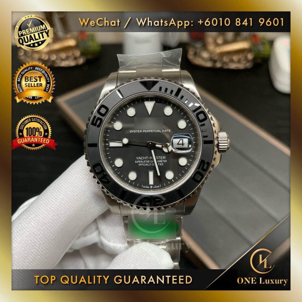 🔥SWISS TOP QUALITY🔥 YACHT MASTER 42MM BLACK DIAL RLX TITANIUM 2023 NEW ...