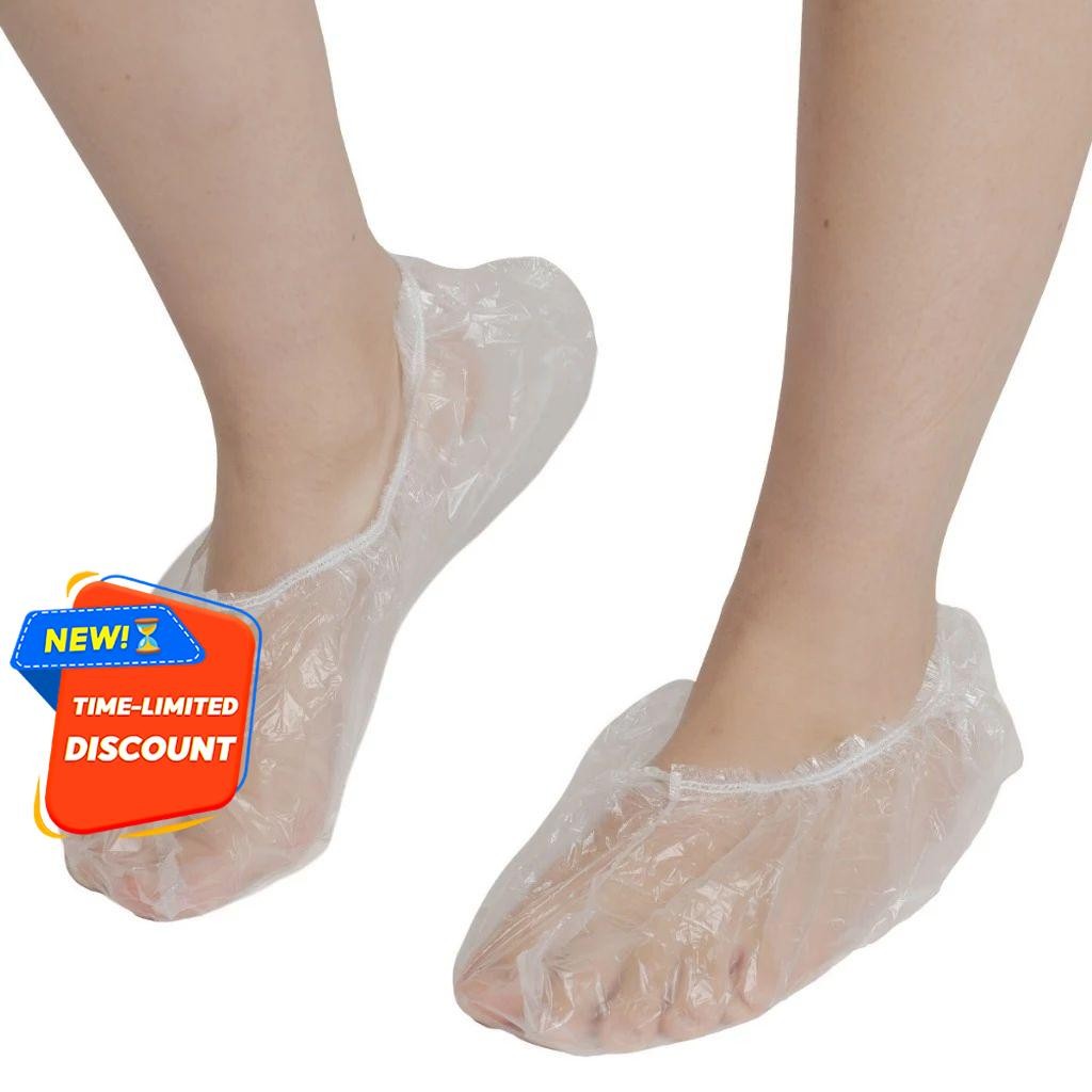 100pcs Disposable Plastic Shoe Covers Waterproof and Protective for ...