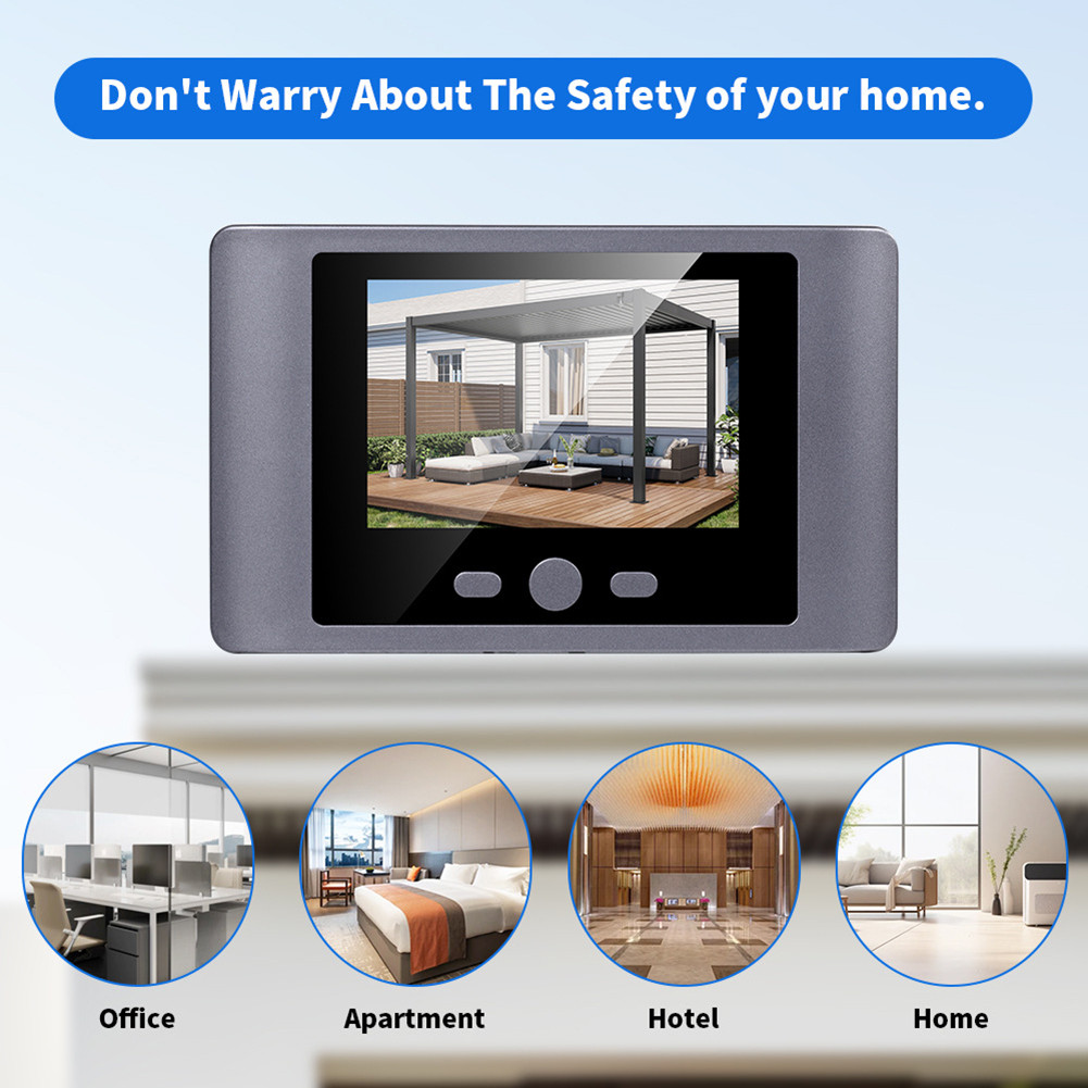 Mini Peephole Smart Wireless Door Viewer Camera PIR Motion Detection ...