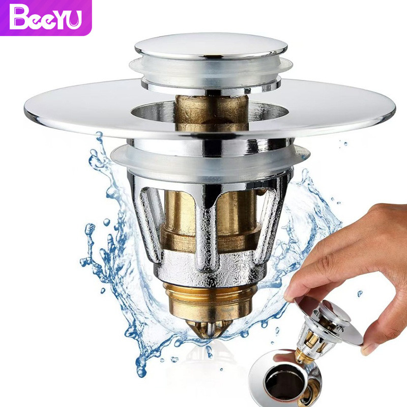 Pop Up Bathroom Sink Drain Cover Plug with Hair Catcher Filter Basin ...