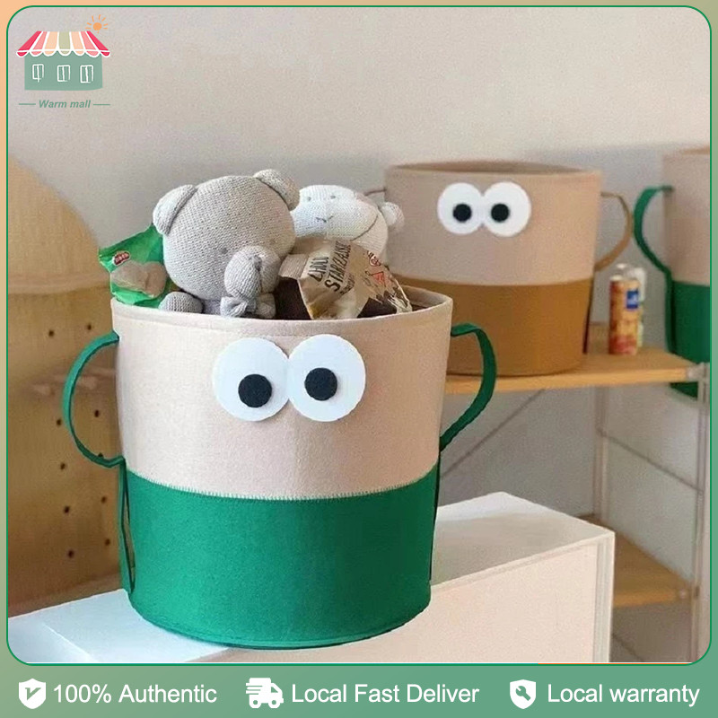 Cute Collapsible Clothes & Toys Organizer Heavy Felt Storage Bin for ...