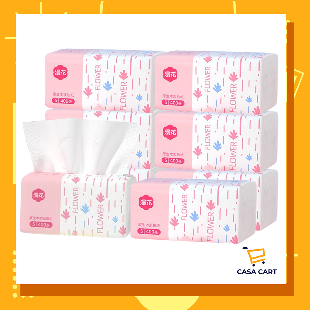 CASA CART 400pcs Tisu Mh Corak Bunga Merah Jambu Pek Jimat Sesuai Untuk ...