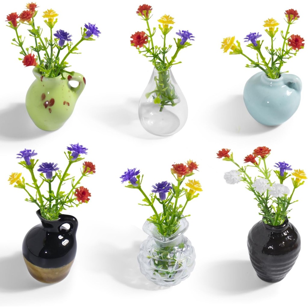 rhinocats Mini Vase Magnets for Fridge, Cute Magnetic Ceramic Vases for ...