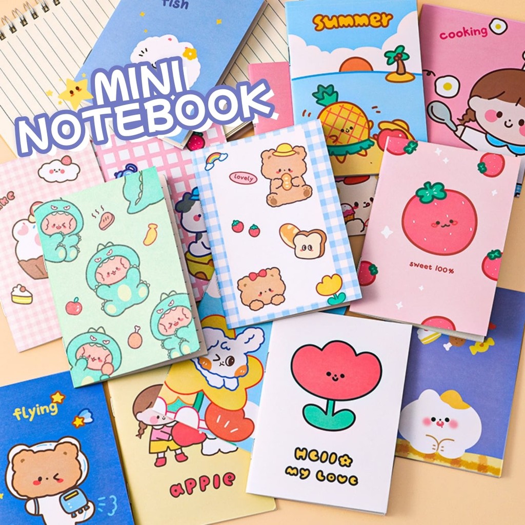 (1 PCS) Cute Design Mini Notebook Pocket Notepad Kids Portable Memo Pad ...