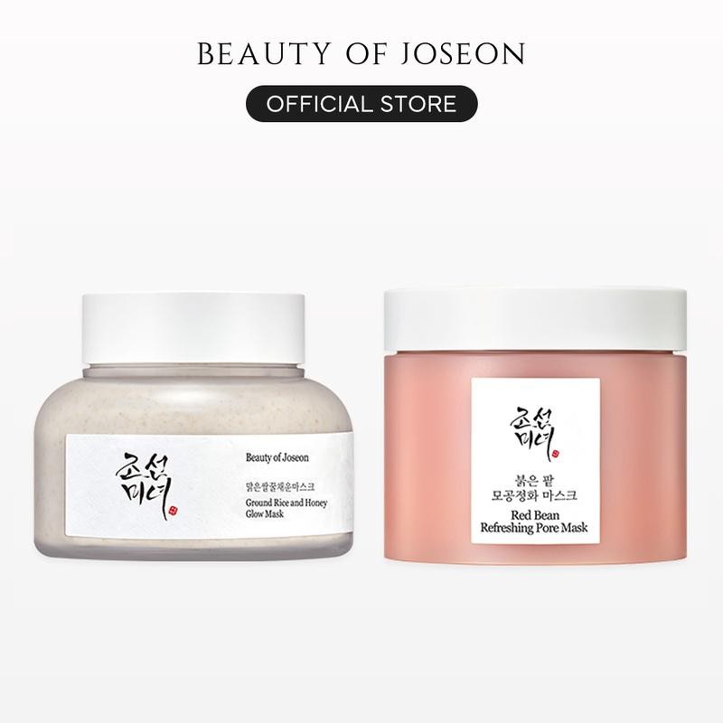 [Beauty of Joseon Official] Refining Pore Care Duo | NEW Ground Rice and Honey Glow Mask + Red ...