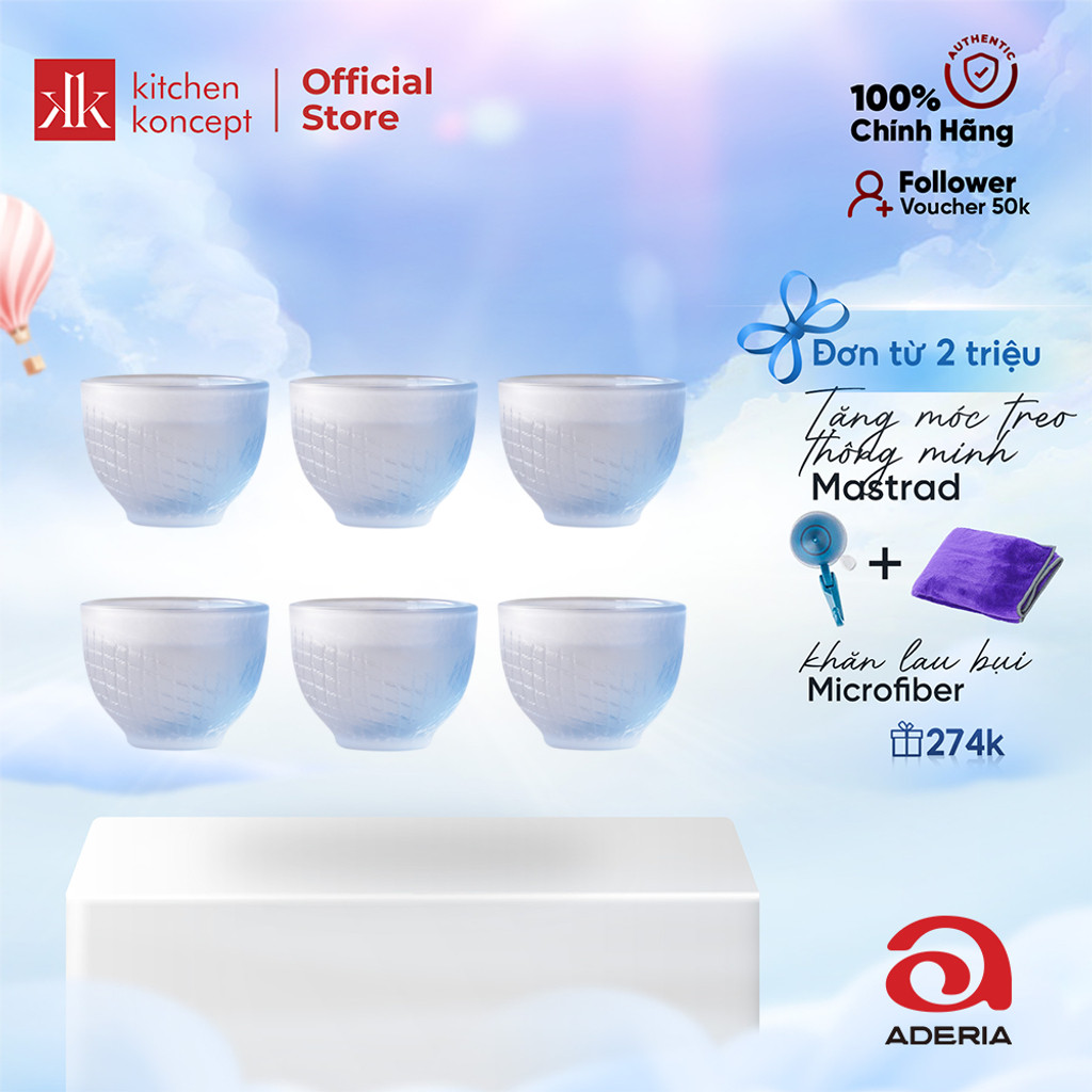 Set of 6 blue glass sake cups brand Aderia Japan 55ml | Shopee Malaysia