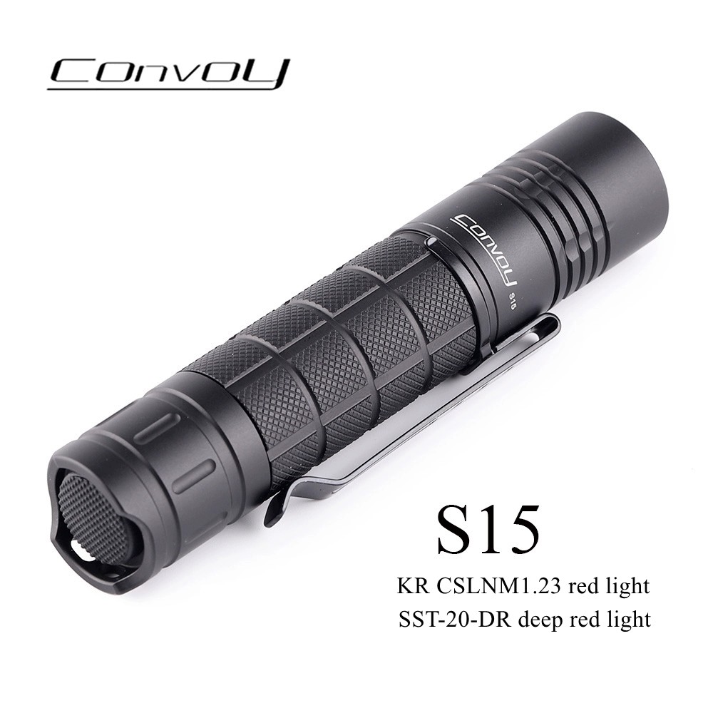 Convoy S15 Flashlight With KR CSLNM1.23/SST-20-DR LED Red Light Camping ...