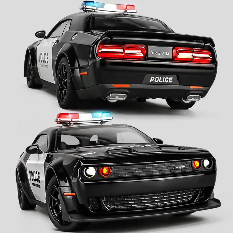 1:24 Dodge Hellcat Kereta Polis Aloi Simulasi Kereta Polisi Sebenar ...