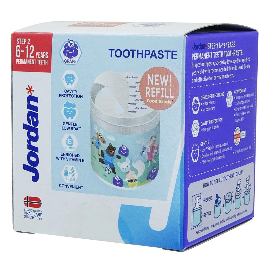 JORDAN Kids Step 2 6-12 Years Toothpaste Pump Grape 188g | Shopee Malaysia