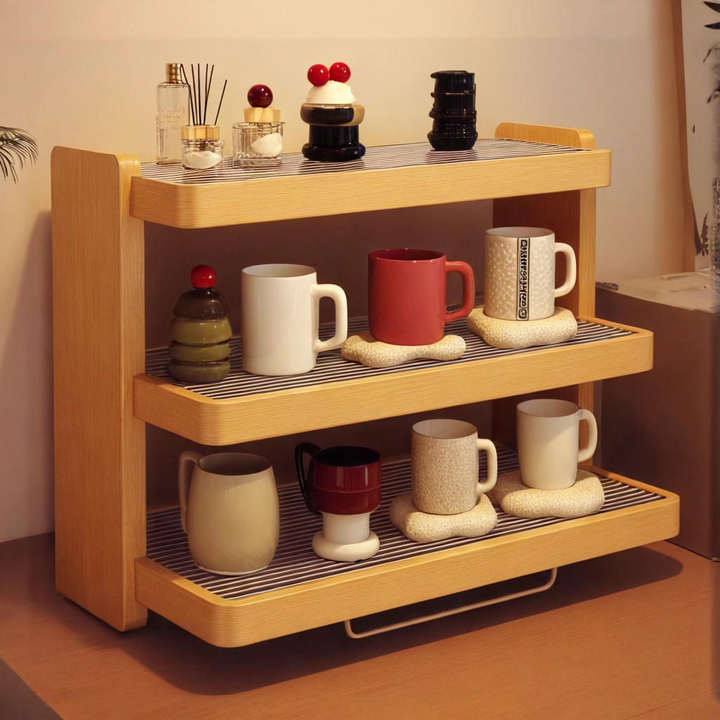 Trapezoidal Cup Storage Rack Coffee Cup Tea Set Organizing Storage Rack ...