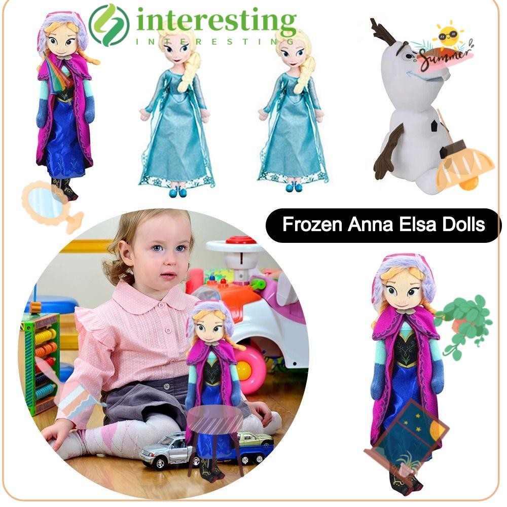 INTERESTING Olaf Snowman Plush Toy, Disney Movies Cartoon Frozen Anna ...