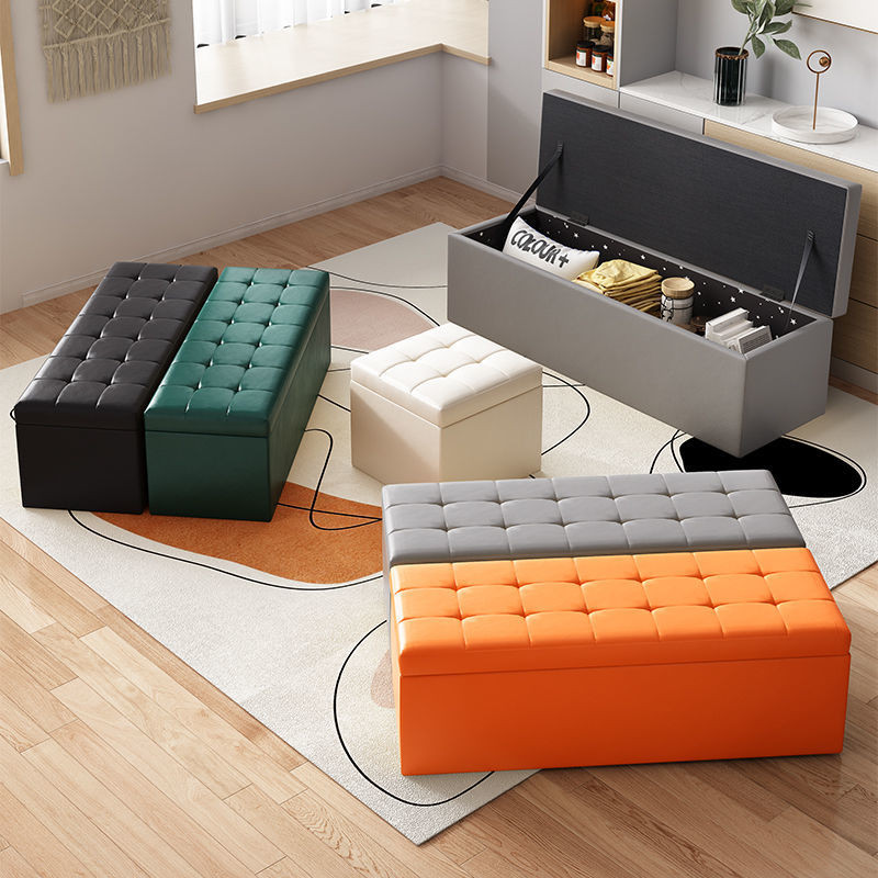 Rectangular Storage Stool Sofa Storage Stool Shoe Changing Stool Long ...