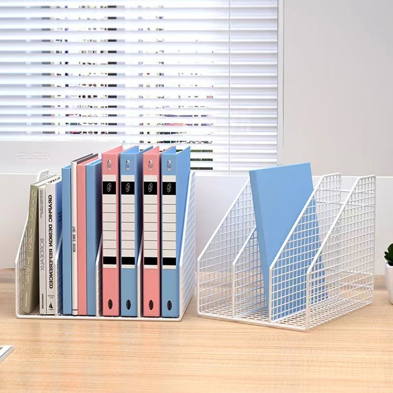 Metal File Rack Desk Rack Desktop File Box Storage Office Data File ...