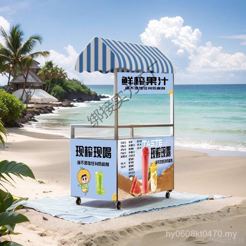 Ice Cream Grilled Sausage Night Market Stall Stall Cart Sushi Trolley ...