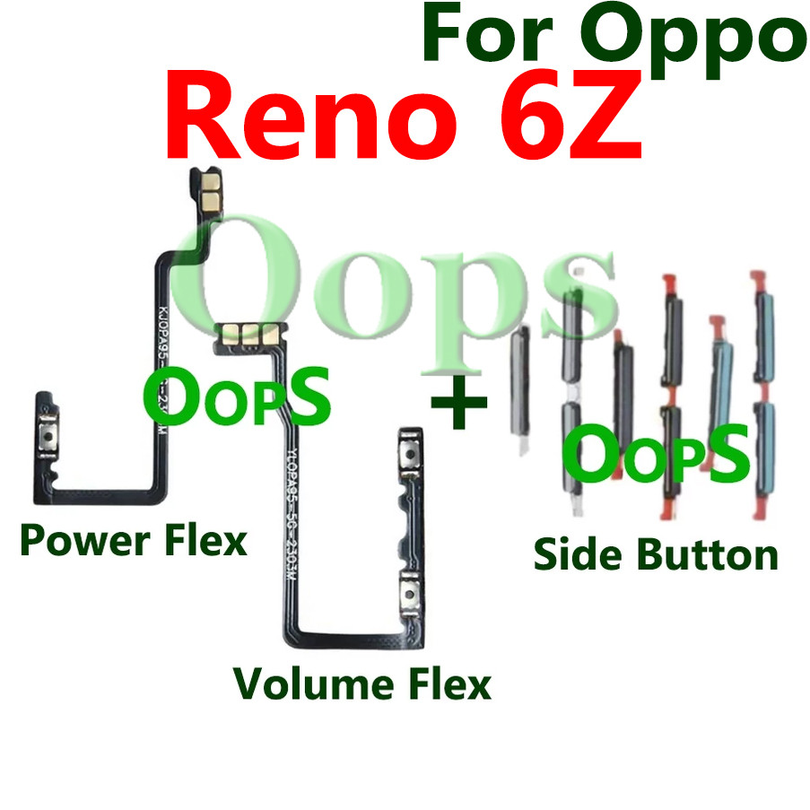Power on off Button Flex For OPPO Reno 6Z Volume Up Down Side Button ...