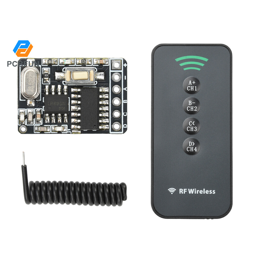 Pcbfun 4-way wireless learning module Wireless receiving module with 4 ...