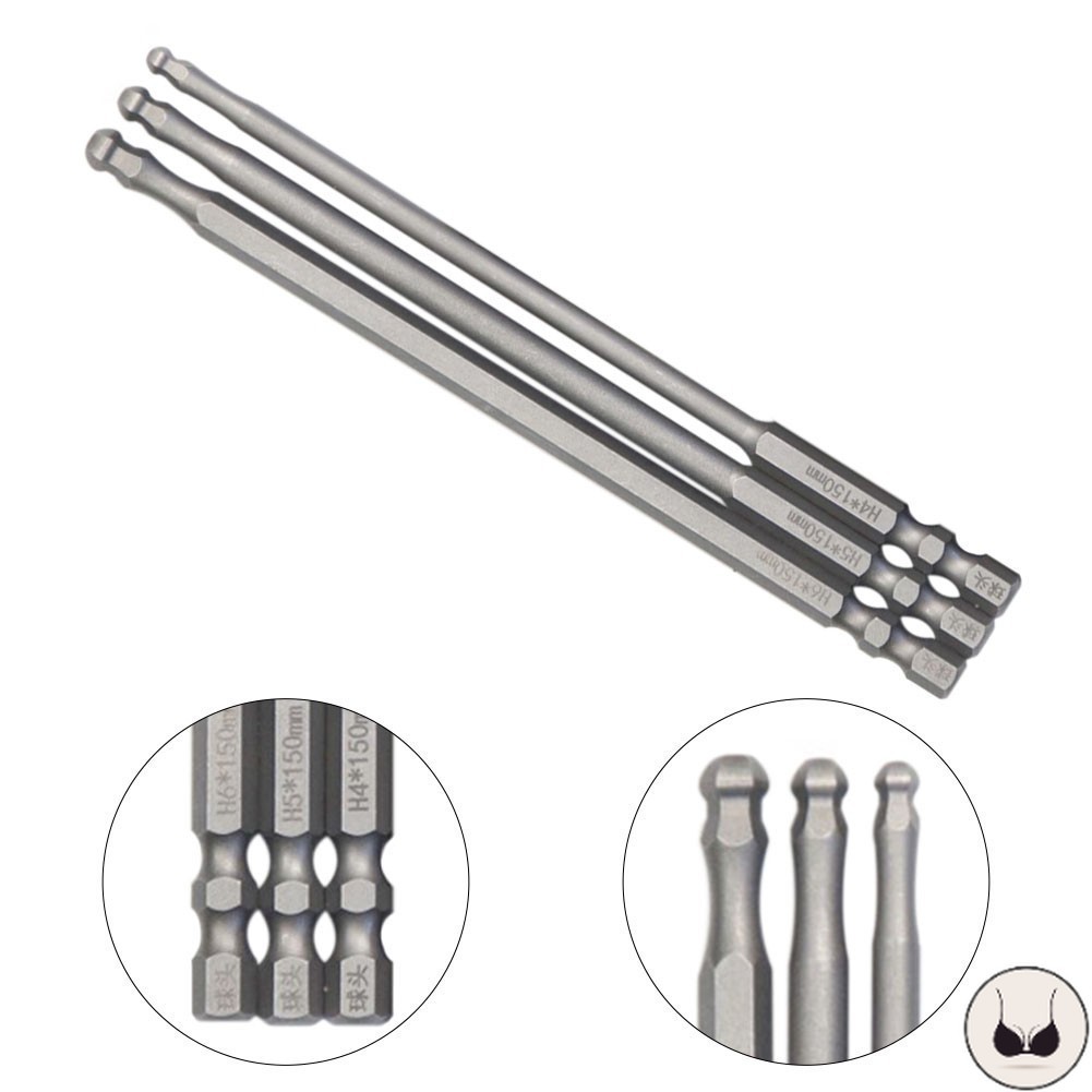BP {DRHT} 1pc Ball End Hex Screwdriver Bit Metric Hex Bit 150mm Long ...